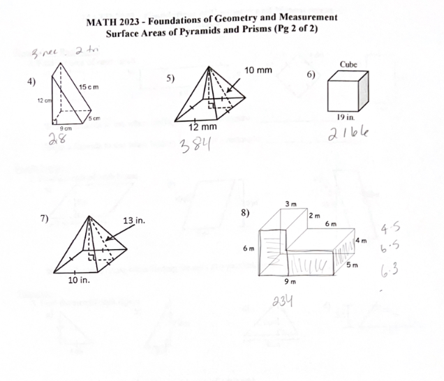 Solved MATH 2023 - Foundations of Geometry and Measurement | Chegg.com