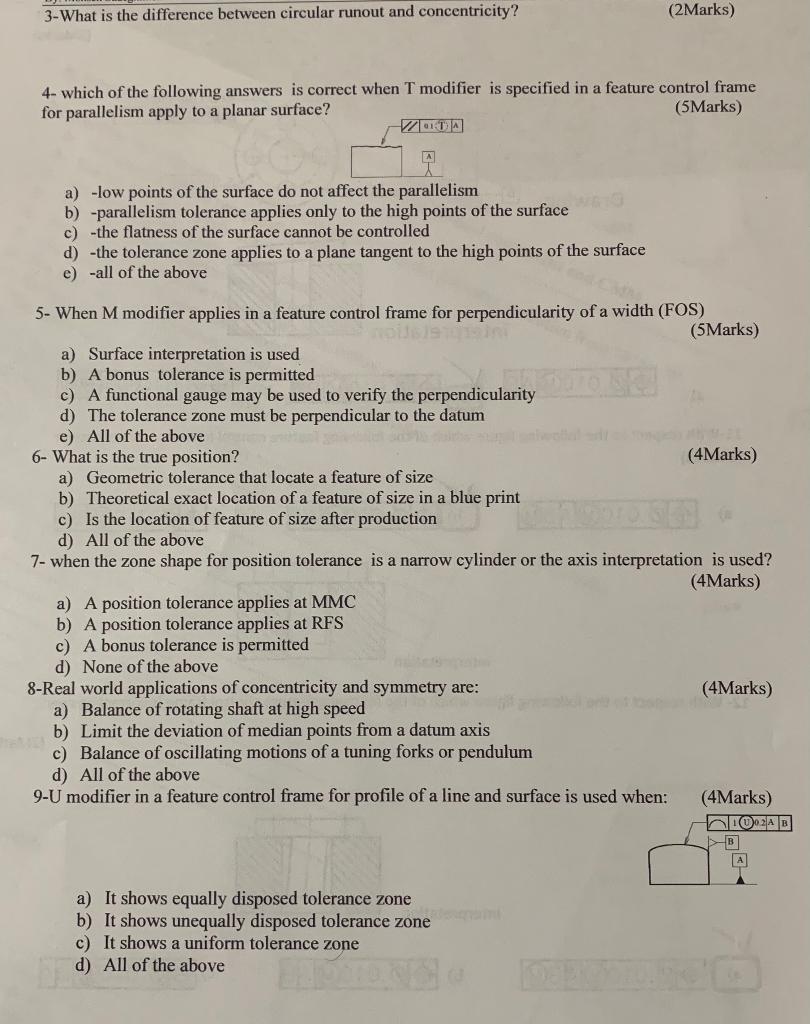 Solved 3- What is the difference between circular runout and | Chegg.com