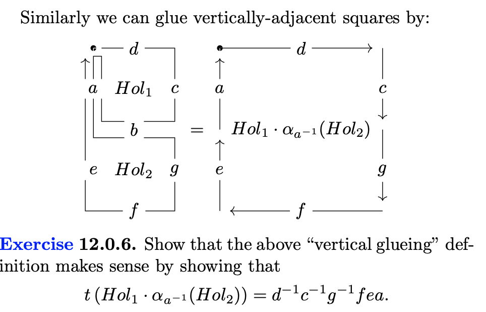 Similarly we can glue vertically-adjacent squares by: | Chegg.com