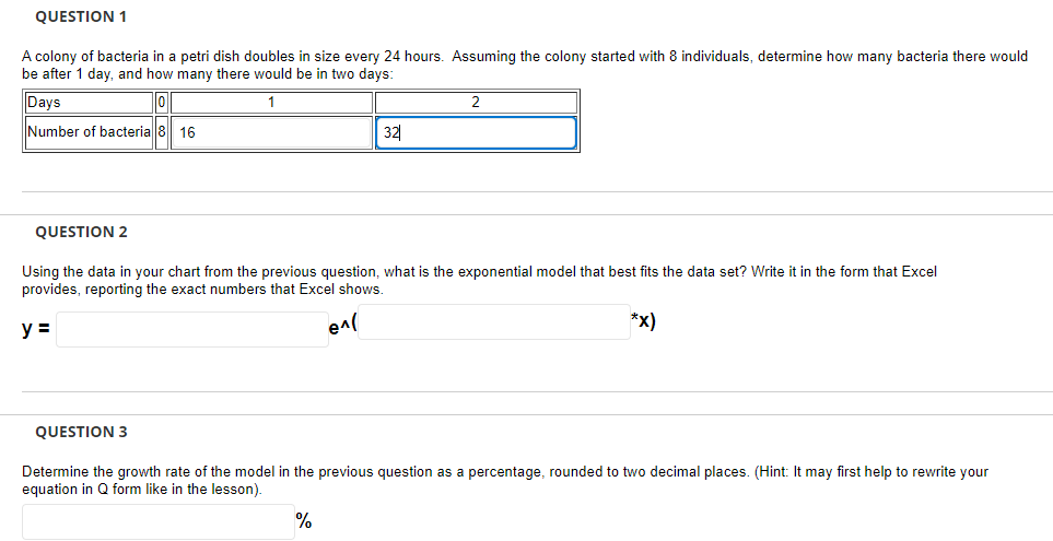 Solved use the info in question one to answer question two. | Chegg.com