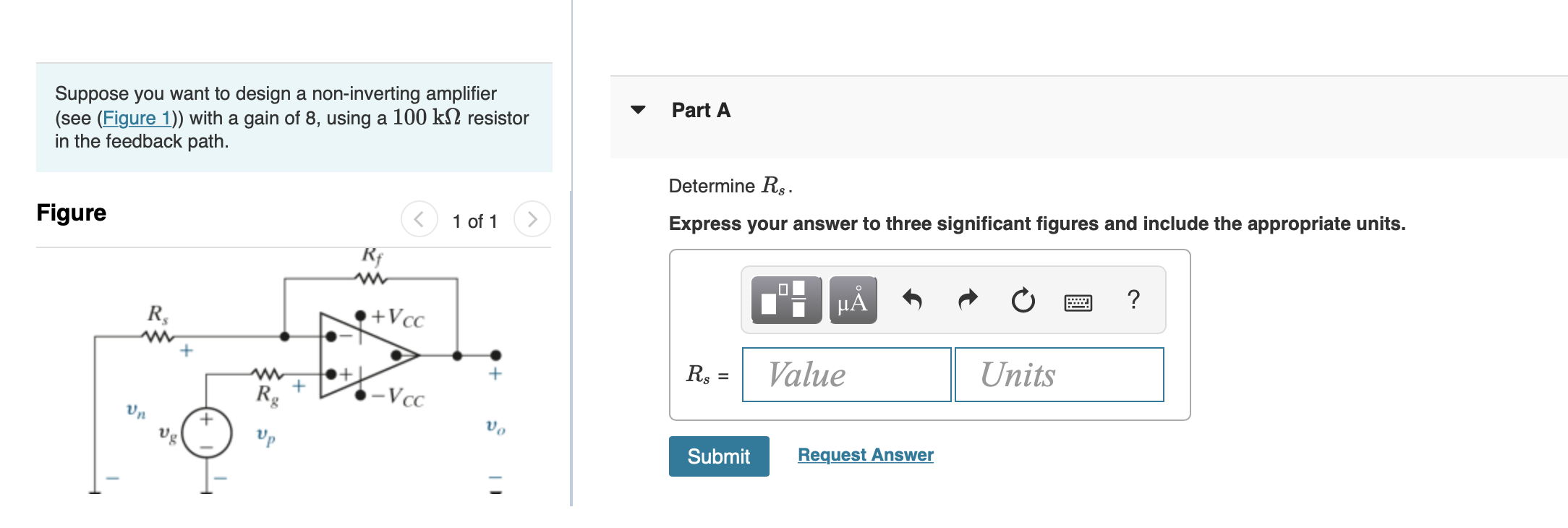 Solved Suppose you want to design a non-inverting amplifier | Chegg.com