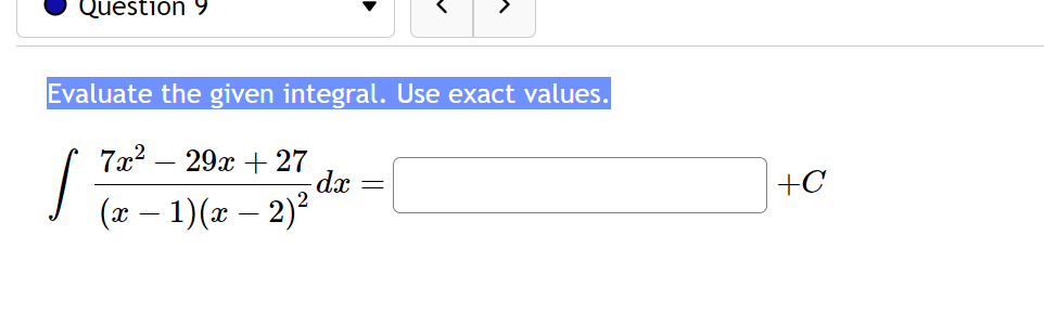 Solved Evaluate the given integral. Use exact values. | Chegg.com