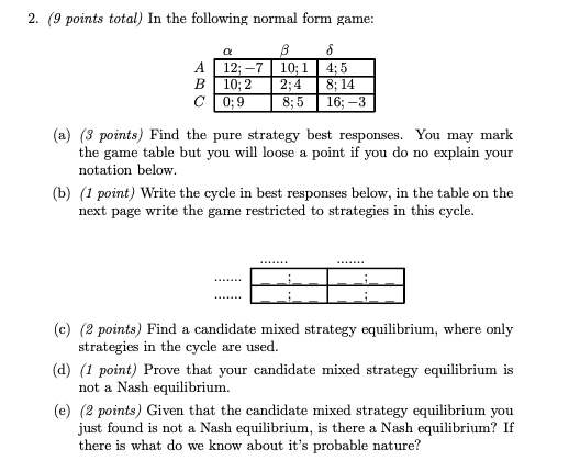 Solved 2. ( 9 points total) In the following normal form | Chegg.com Solved 2. ( 9 points total) In the following normal form | Chegg.com