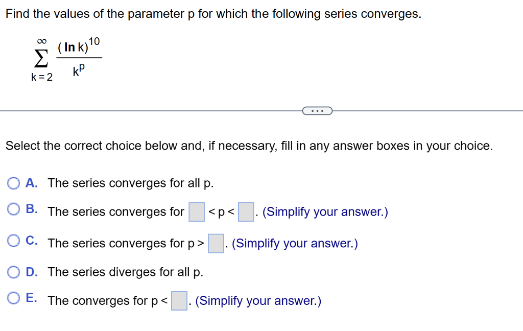 Solved Find the values of the parameter p for which the | Chegg.com