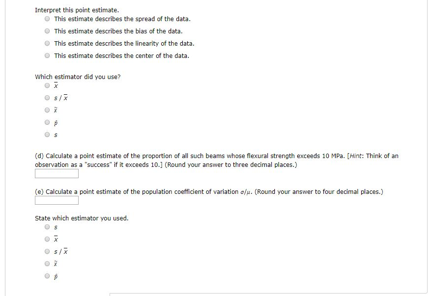 Solved 16. 4/10 points | Previous Answers DevoreStat9 | Chegg.com