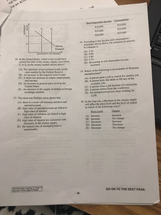 Solved Directions: Each of the questions or incomplete | Chegg.com