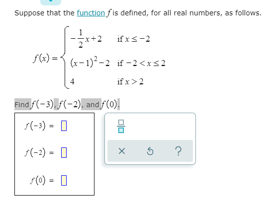 Solved Suppose that the function f is defined, for all real | Chegg.com