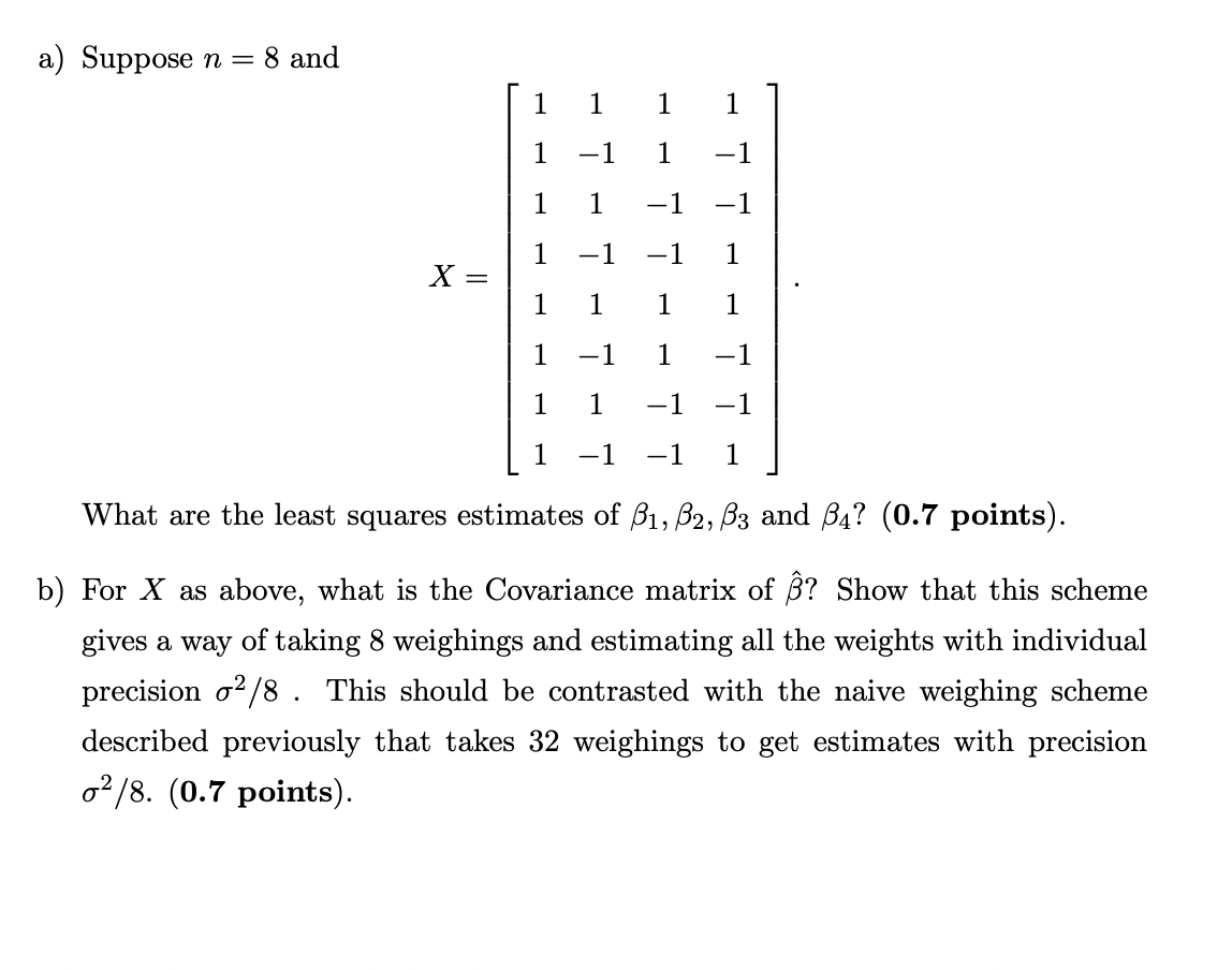 Solved Suppose there are 4 objects whose individual weights | Chegg.com