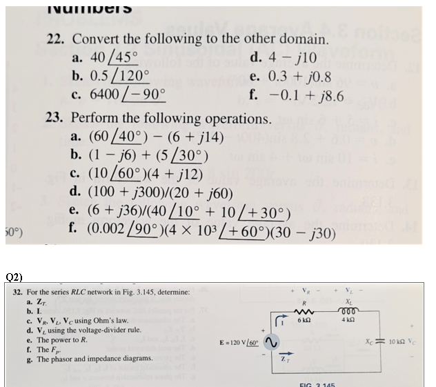 Solved 22. Convert the following to the other domain. a. | Chegg.com