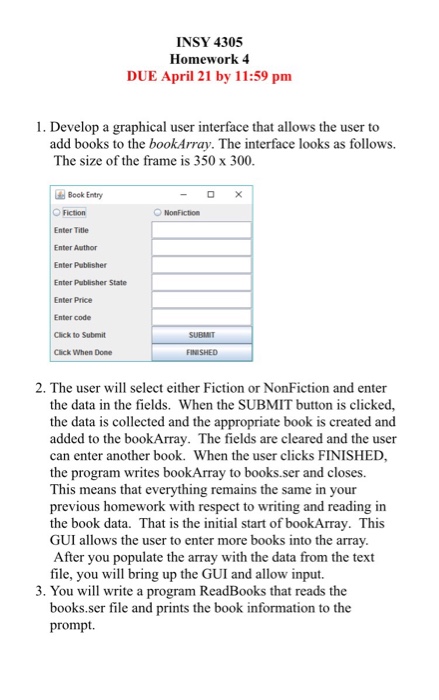 Solved INSY 4305 Homework 4 DUE April 21 by 11:59 pm l. | Chegg.com