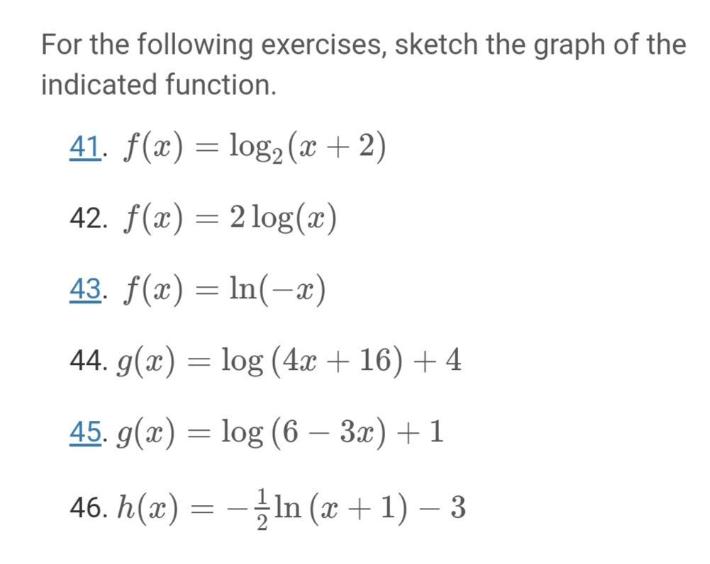 Solved For the following exercises, state the domain, range, | Chegg.com