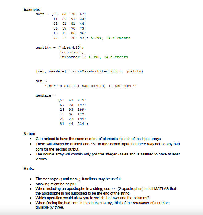 Solved This is a question for MATLAB language. Make sure to | Chegg.com