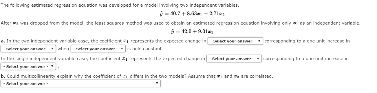 Solved The Following Estimated Regression Equation Was Chegg