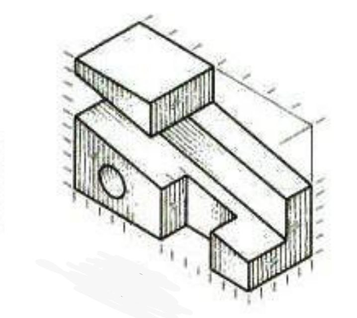 Draw the top view , right view , front view of the | Chegg.com