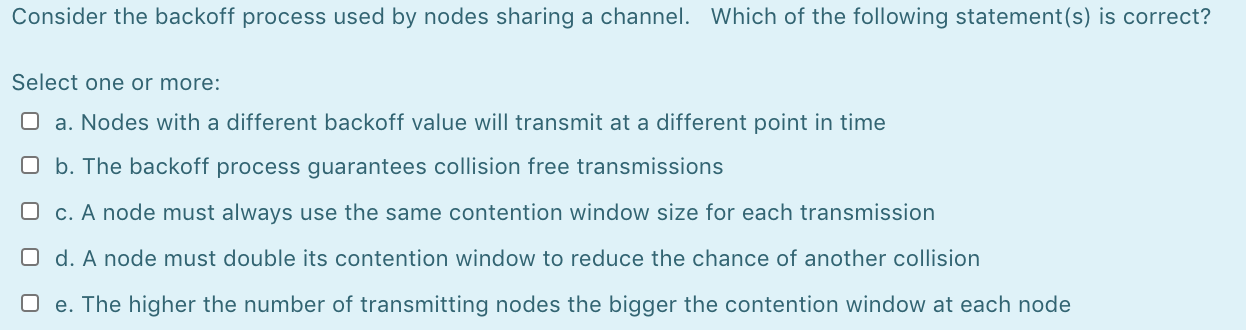 Solved Consider the setup below. Node-A and B are using | Chegg.com