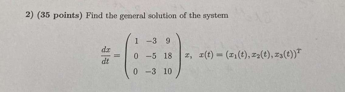 Solved SYSTEMS OF ﻿DIFFERENTIAL EQUATIONSFind the general | Chegg.com