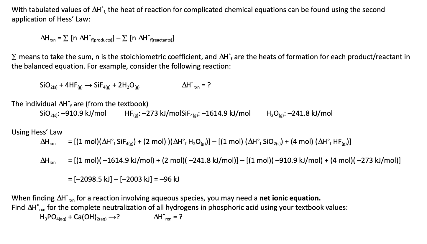 Solved The second method uses tabulated values of standard | Chegg.com