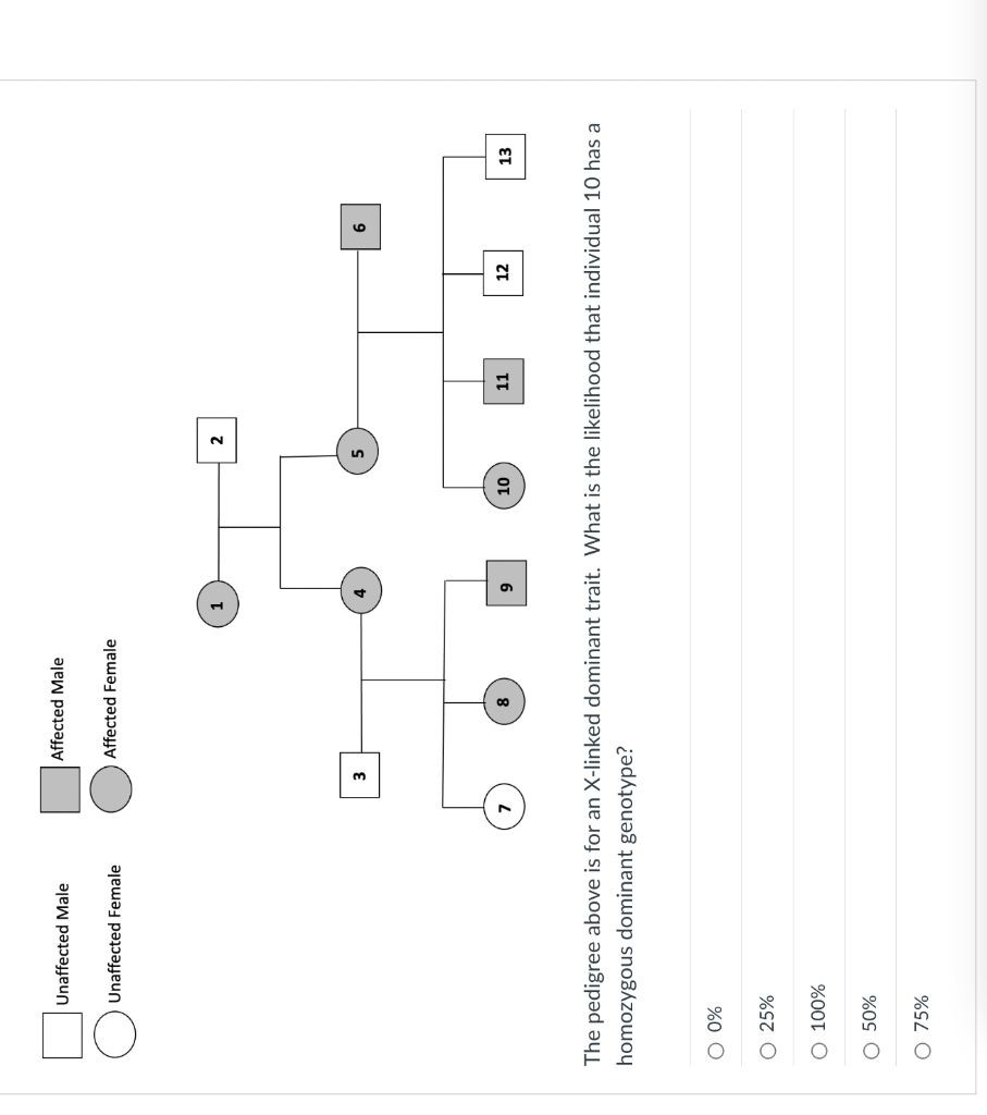 Solved Unaffected Male Unaffected Female 3 Affected Male