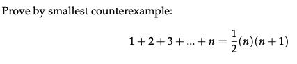 Solved Prove by smallest counterexample: 1 | Chegg.com
