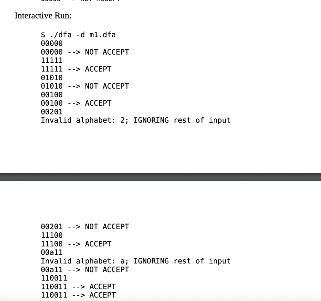 Can you please make a DFA simulator in python for the | Chegg.com