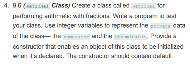 Solved 4 96 Rational Class Create A Class Called 