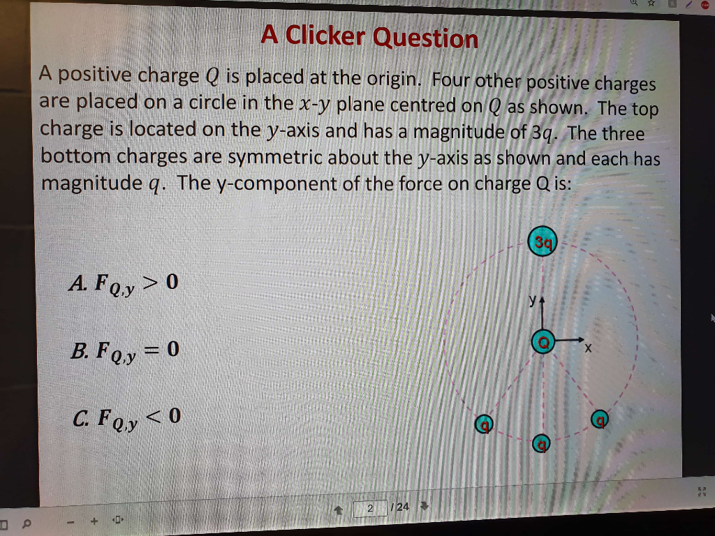 Solved A Clicker Question A positive charge Q is placed at | Chegg.com