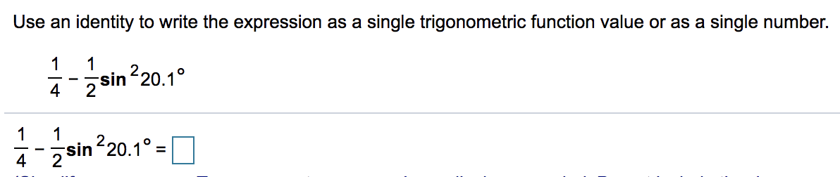 Solved Use an identity to write the expression as a single | Chegg.com