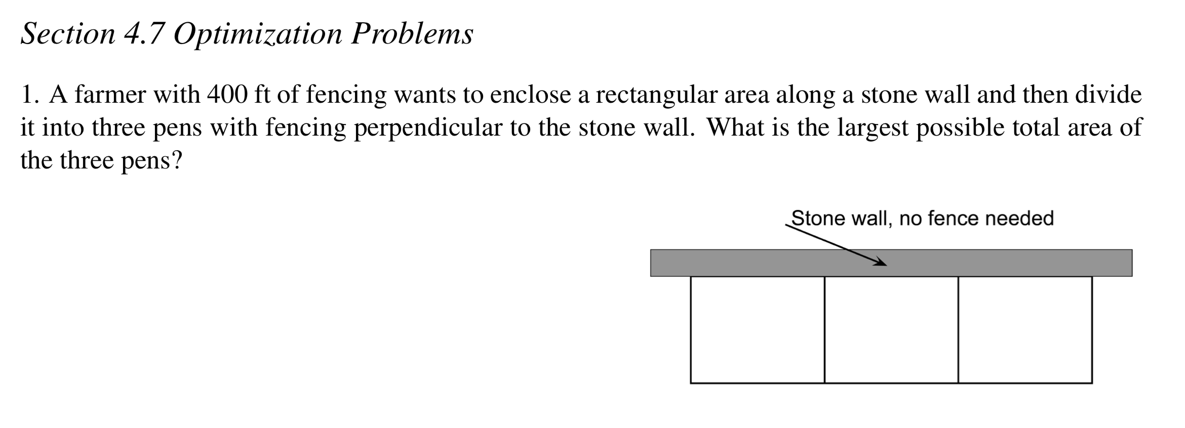 Solved Section 4.7 Optimization Problems 1. A farmer with | Chegg.com