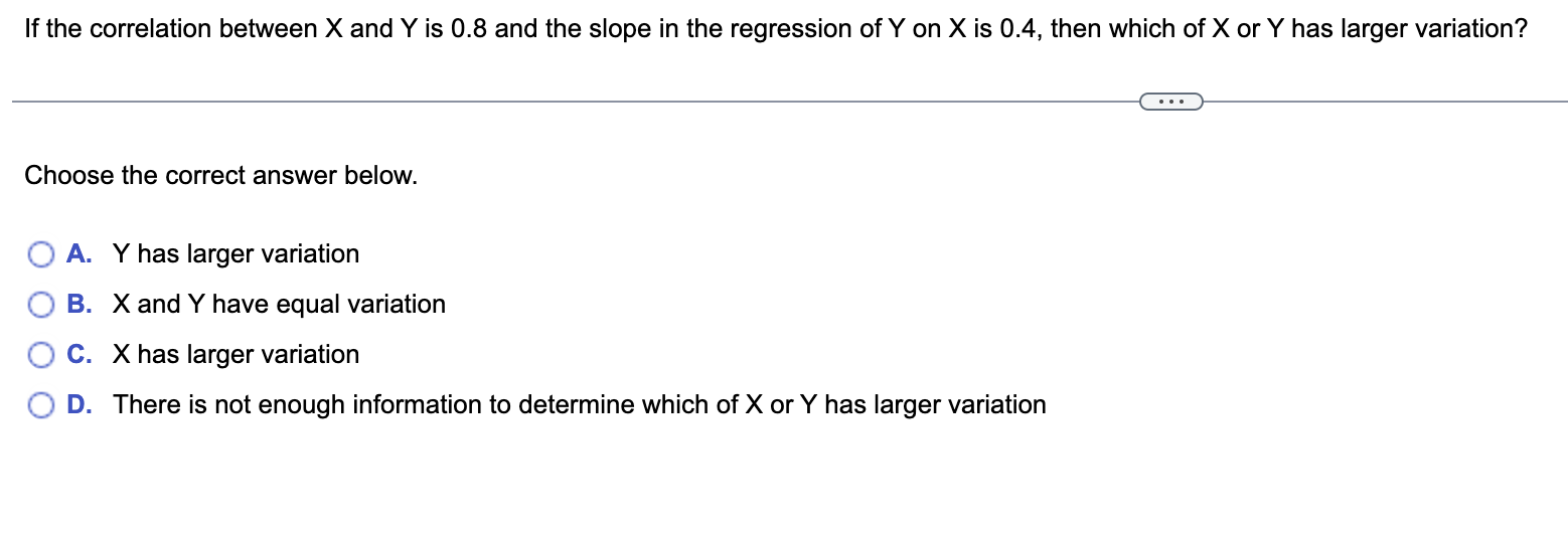 Solved If the correlation between X and Y is 0.8 and the | Chegg.com
