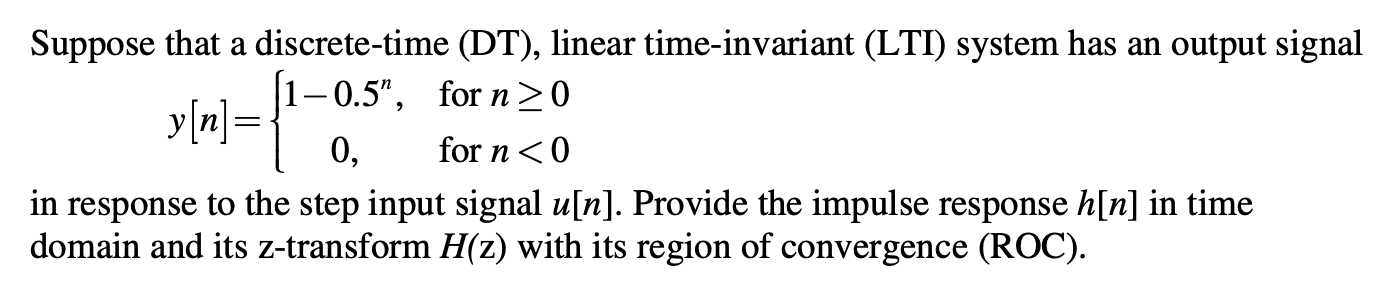 Solved Suppose that a discrete-time (DT), linear | Chegg.com