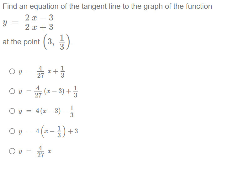 Solved Find an equation of the tangent line to the graph of | Chegg.com