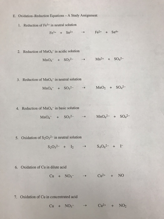 Solved Balance each redox reaction using either the | Chegg.com