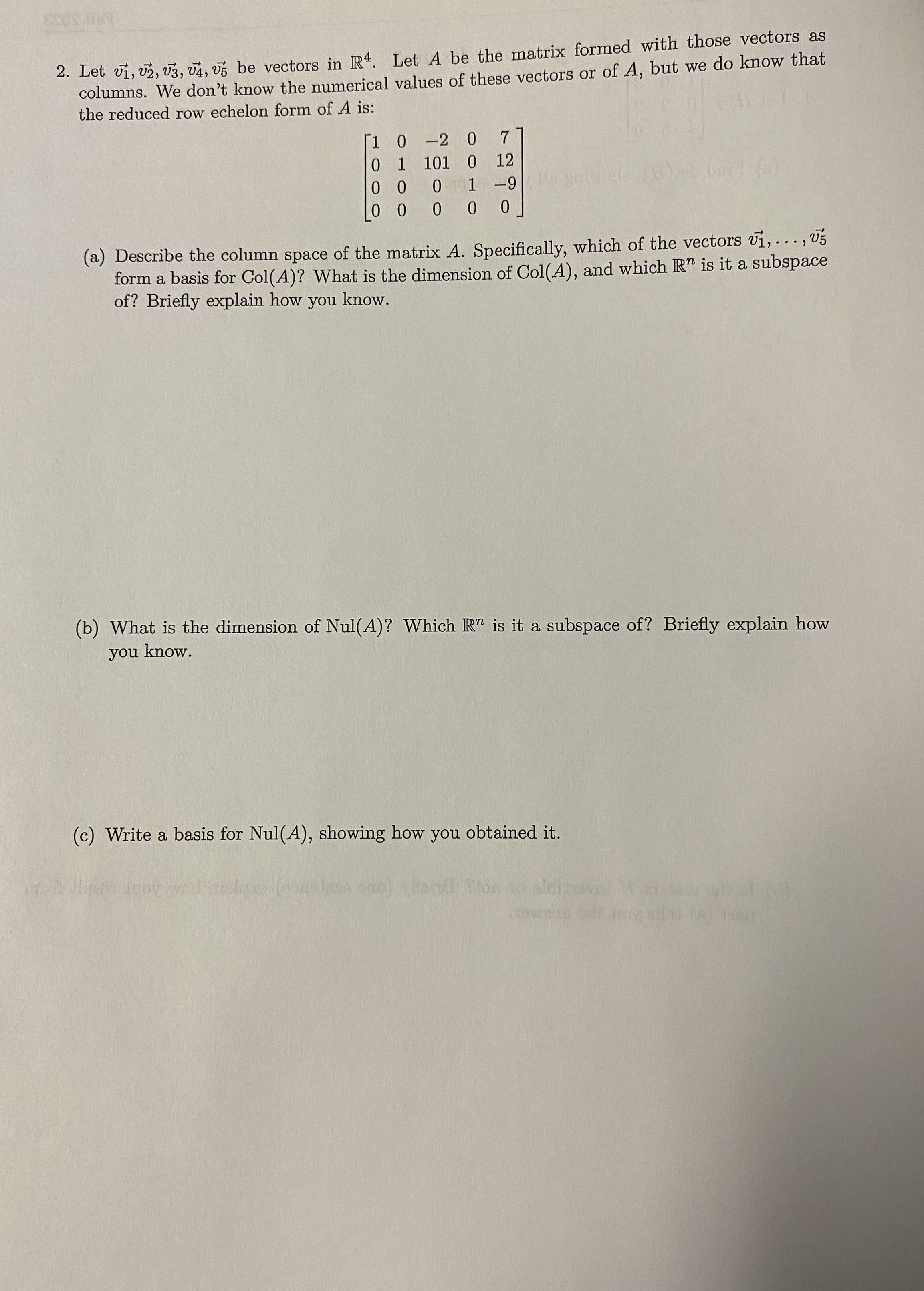 Solved Let vec(v1),vec(v2),vec(v3),vec(v4),vec(v5) ﻿be | Chegg.com