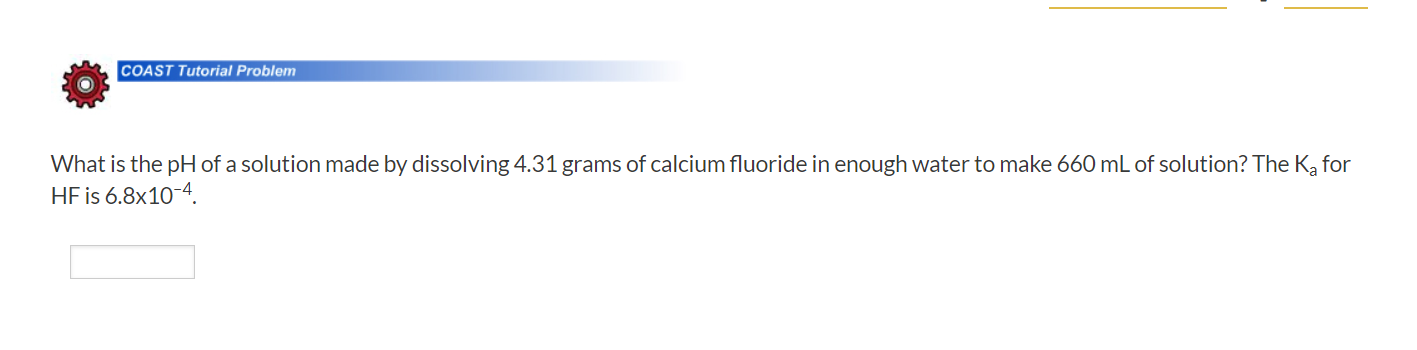 Solved COAST Tutorial Problem What is the pH of a solution | Chegg.com