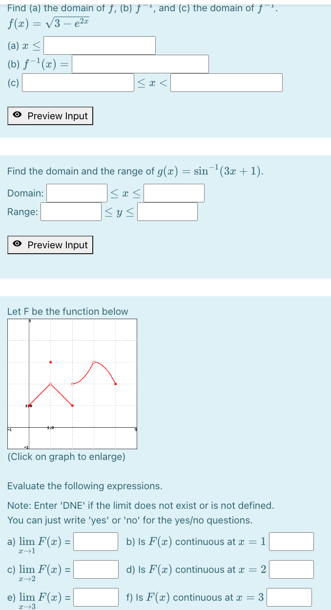 Solved Find (a) the domain of f1 (b) f−1, and (c) the domain | Chegg.com
