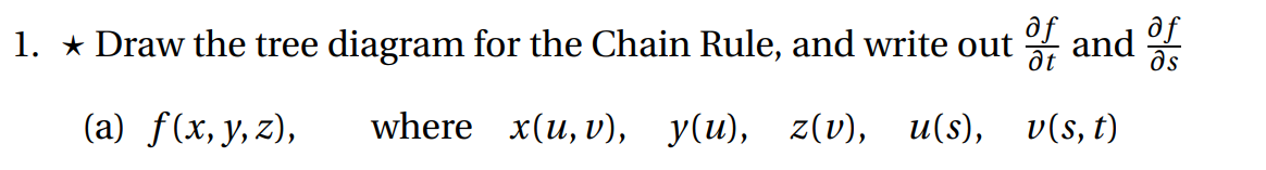 Solved 1. ⋆ Draw the tree diagram for the Chain Rule, and | Chegg.com