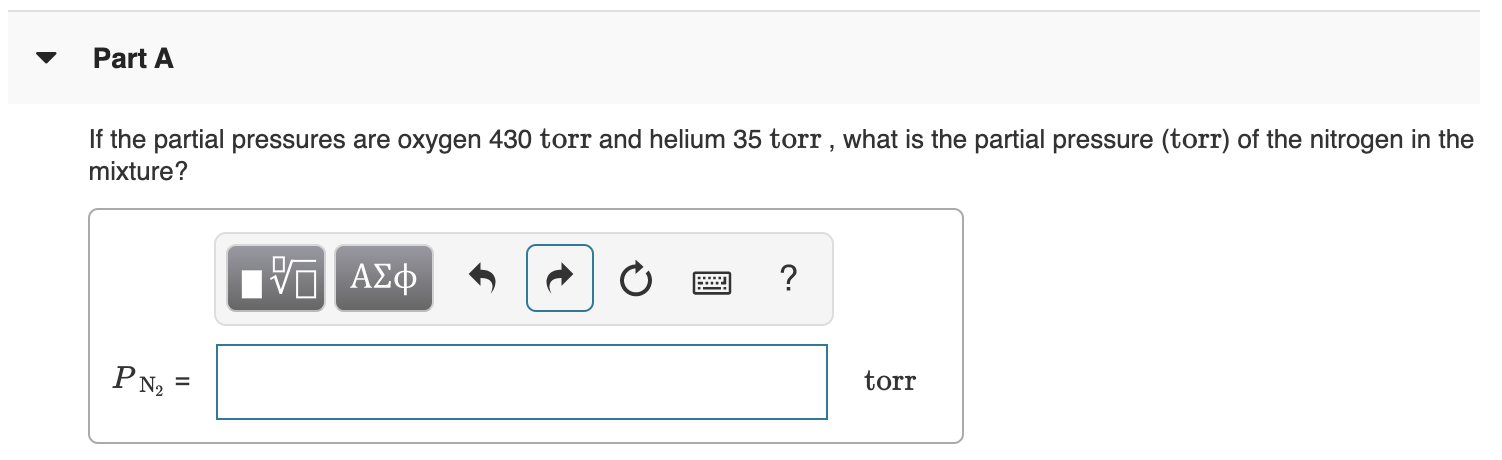 Solved gas mixture containing oxygen, nitrogen, and helium | Chegg.com