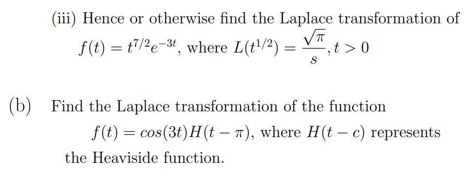 [Solved]: Using first differentiation theorem: (iii) Hence o