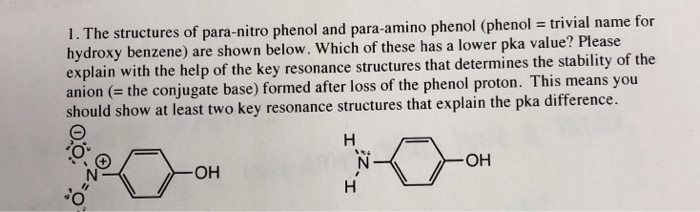 Solved | The structures of para- hydroxy benzene) are shown | Chegg.com