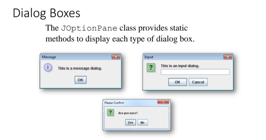 Solved Dialog Boxes A dialog box is a small graphical window | Chegg.com