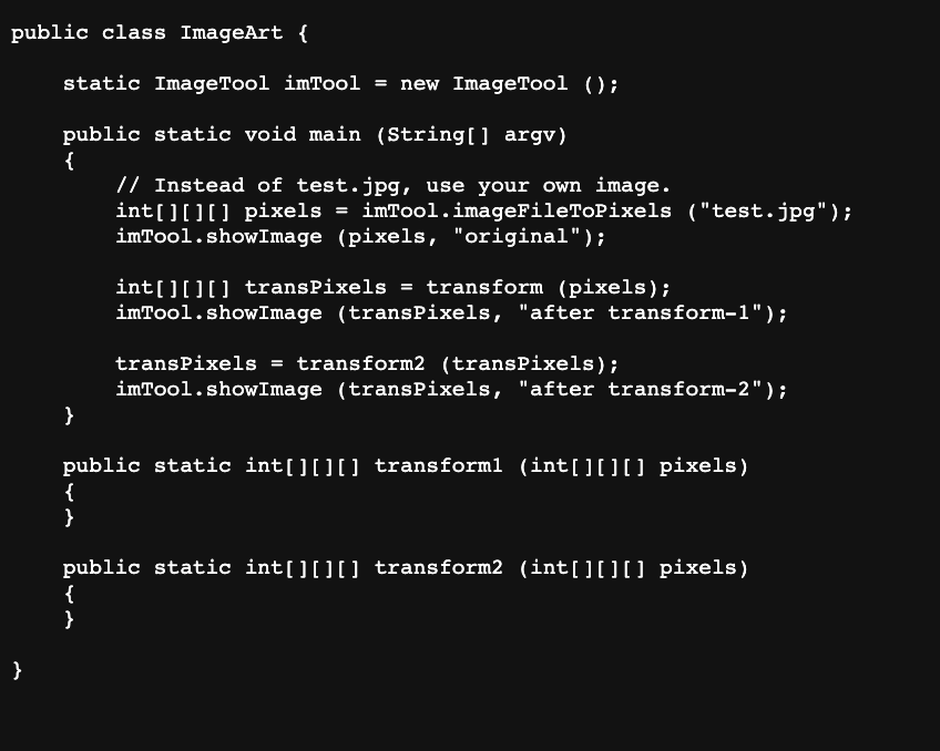 Solved Hello, how can do I add code to transform the | Chegg.com