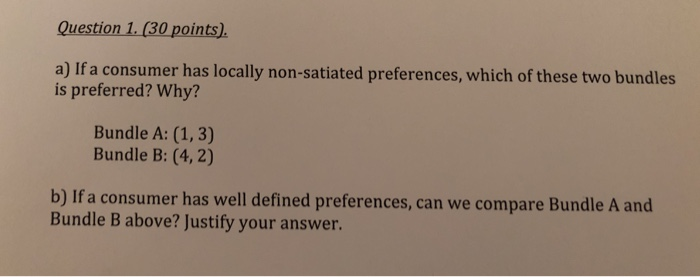 Solved Part A: If a consumer has locally non-satiated | Chegg.com