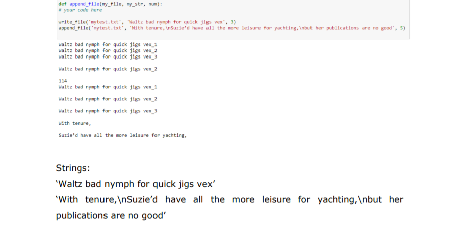 Solved 2. Implement a function 'append_file' that receives | Chegg.com