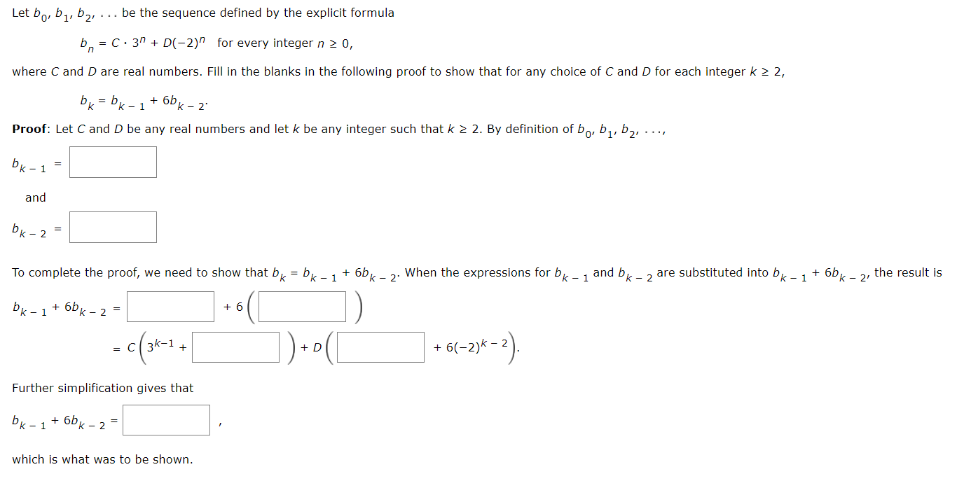 Solved Let b0,b1,b2,… be the sequence defined by the | Chegg.com
