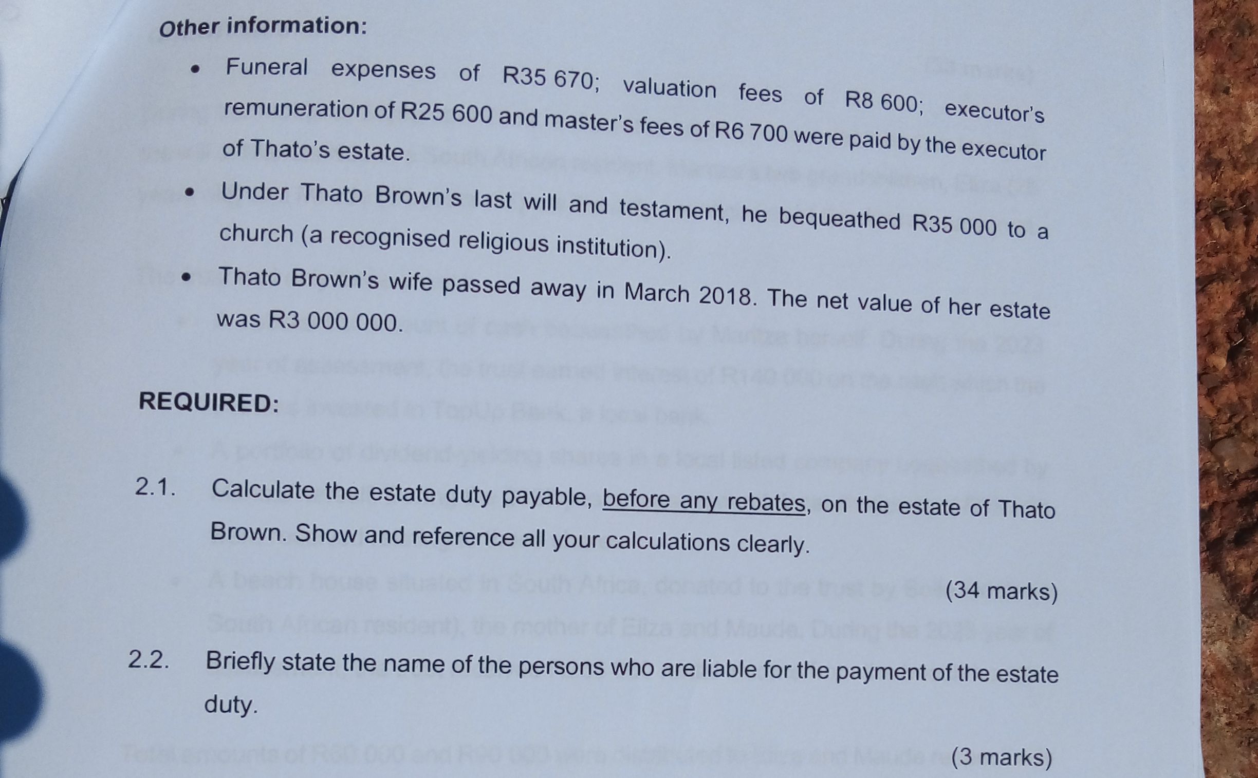Solved QUESTION 2 (37 marks) On 16 December 2022 Thato Brown | Chegg.com