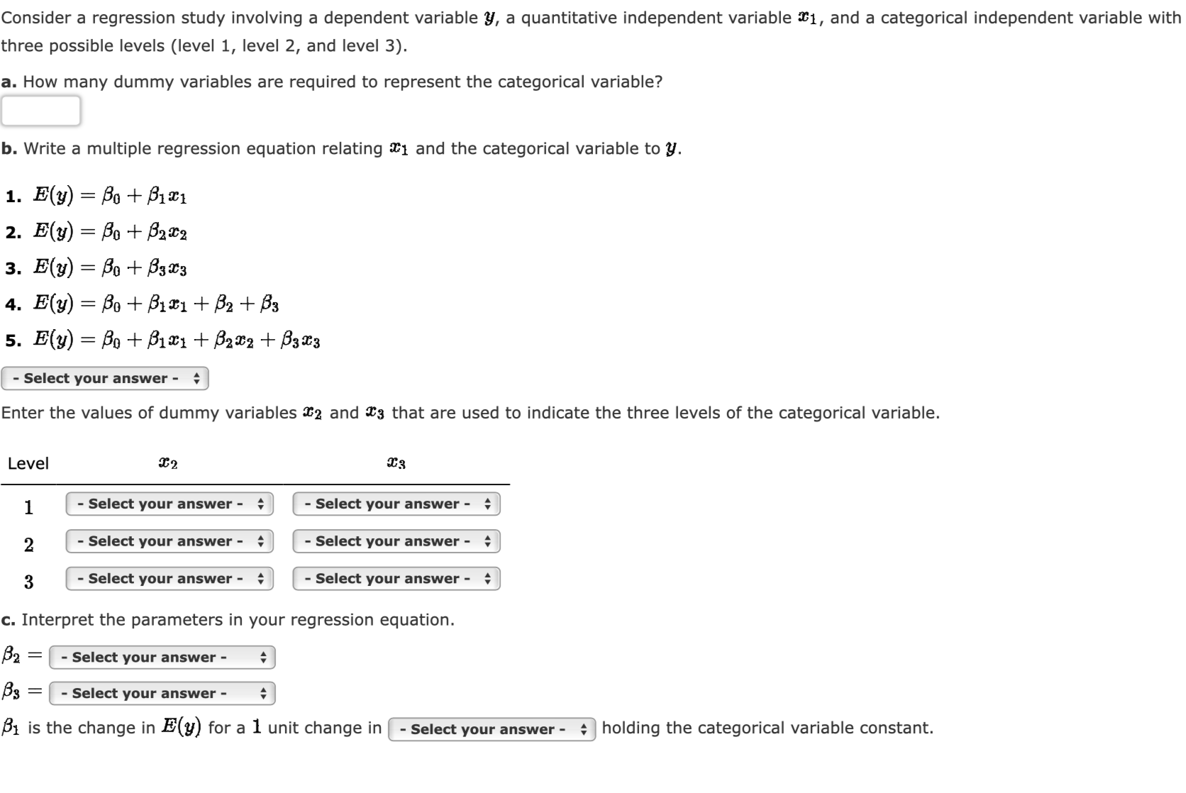 Solved Consider a regression study involving a dependent | Chegg.com