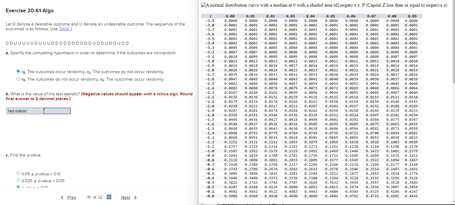 Solved Exercise 20-61 ﻿AlgoLet D denote a desirable outcome | Chegg.com