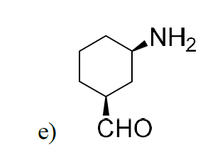 Solved b) HN NH2 c) OH NH2 "NH2 d) NH2 e) CHO | Chegg.com