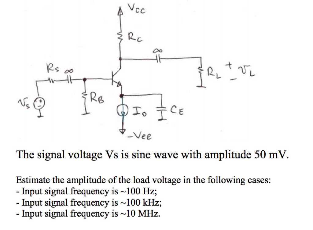 Solved Consider circuit below utilizing BJT with ß = 100, VA | Chegg.com