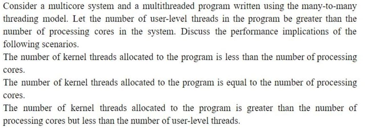 Solved Consider a multicore system and a multithreaded | Chegg.com